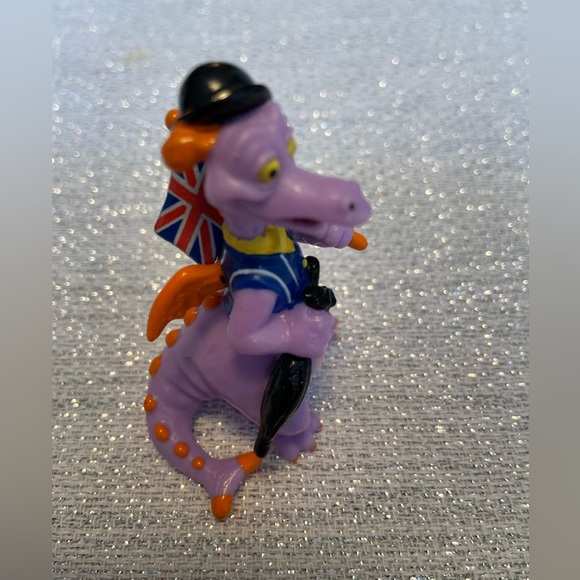 Disney | Other | Vintage 982 Figment With Bowler Hat British Flag Pvc ...